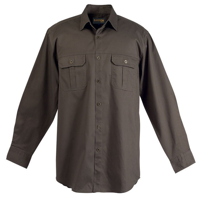 Mens Bush Shirt Long Sleeve - BARRON|USBANDMORE – USB & MORE