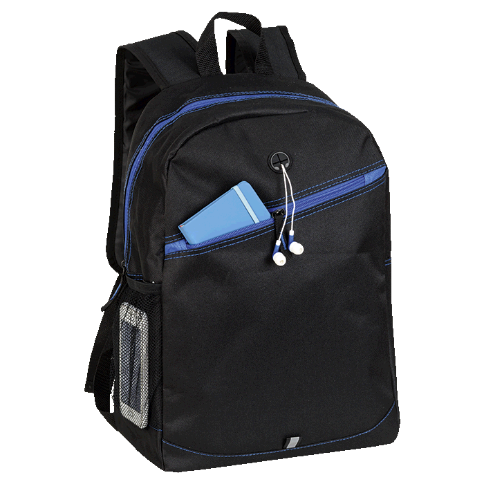 Backpack With Contrast Colour Diagonal Zip - BARRON|USBANDMORE – USB & MORE