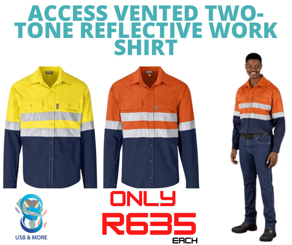 Access Vented Two-Tone Reflective Work Shirt|usbandmore – USB & MORE
