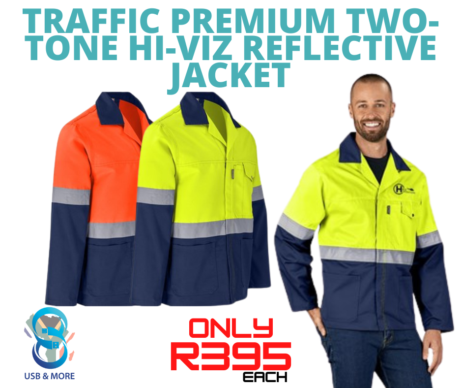Traffic Premium Two-Tone Hi-Viz Reflective Jacket|usbandmore – USB & MORE
