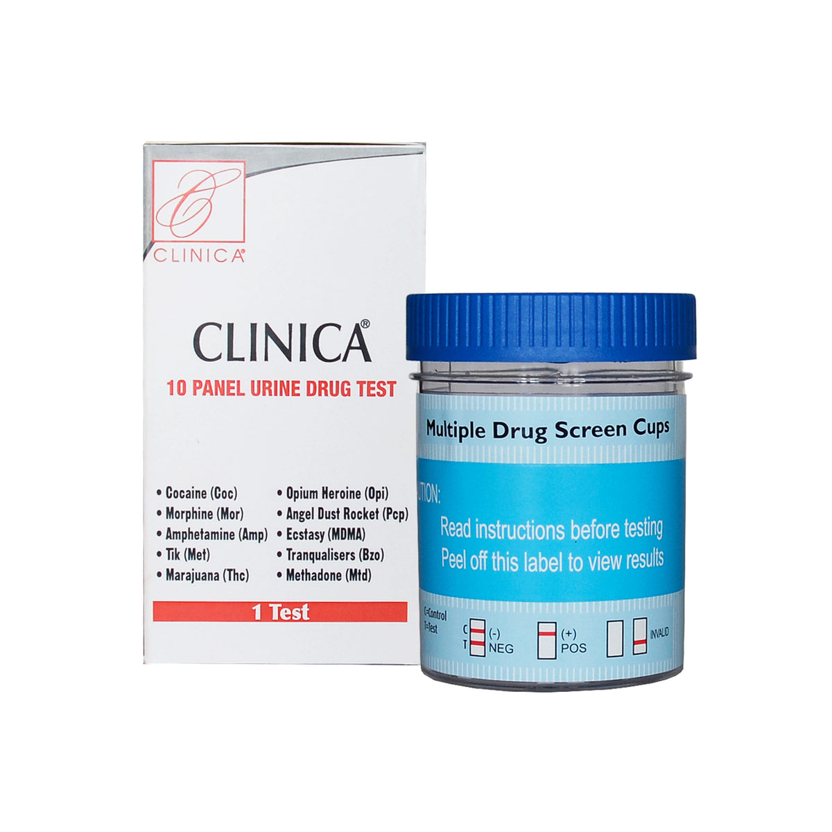 Clinica 10 Panel Drug Cup Test – Singles | Accurate Multi-Drug Urine S ...